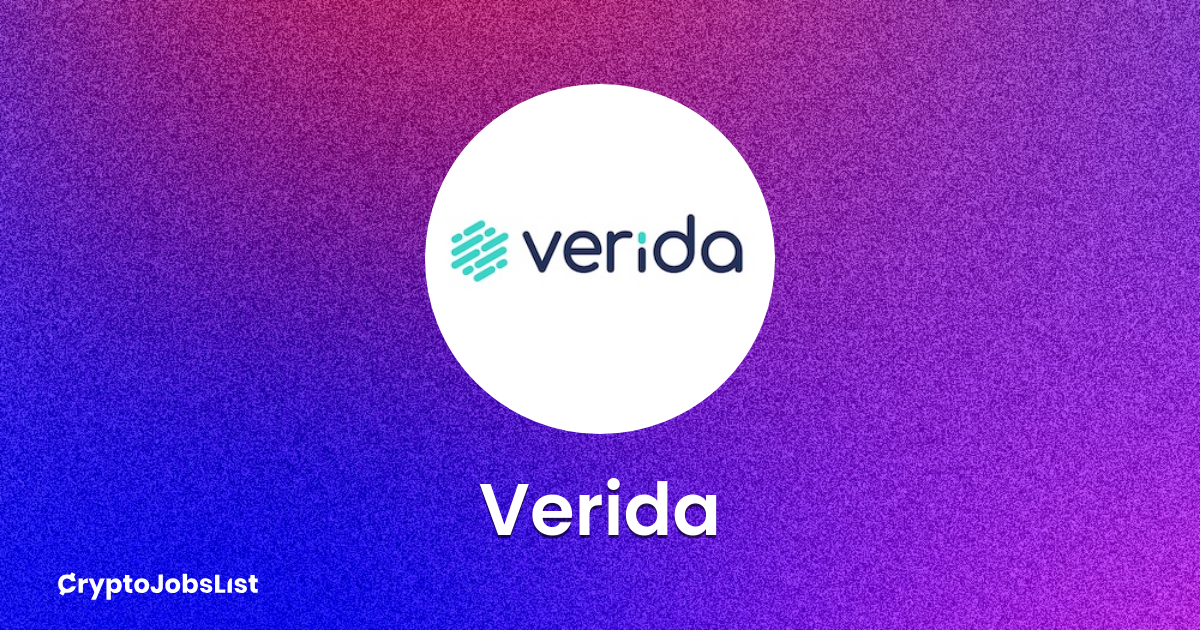 Verida Jobs. Careers in Web3 | Crypto Jobs List