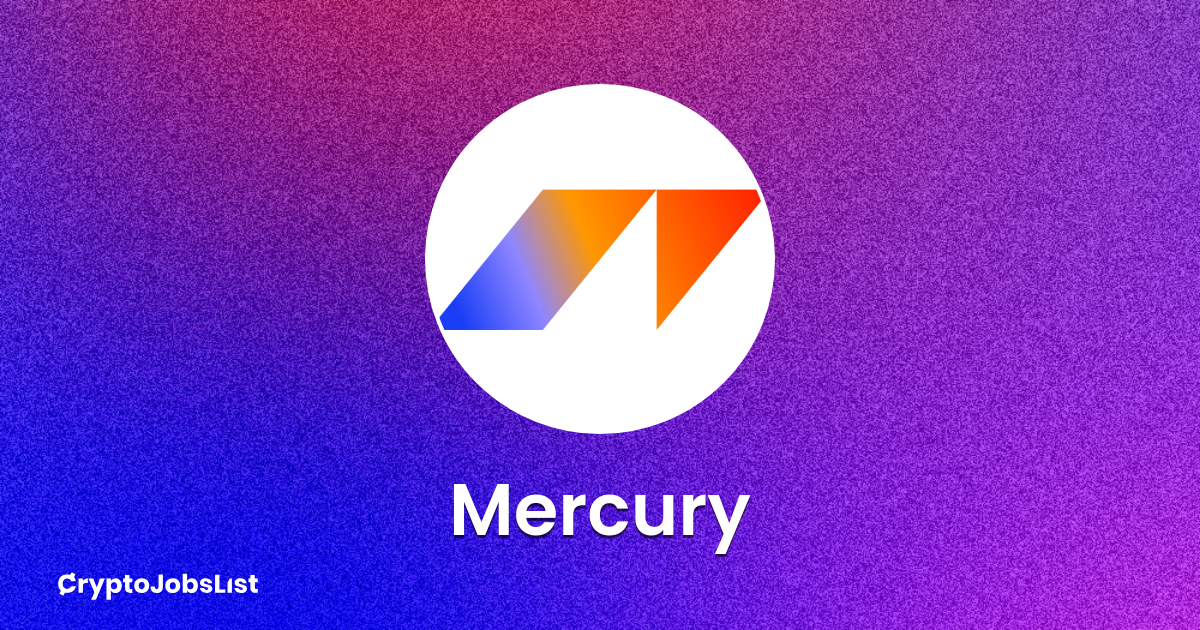 Mercury Jobs & Careers. 0 web3 jobs available now. 1 closed jobs ...