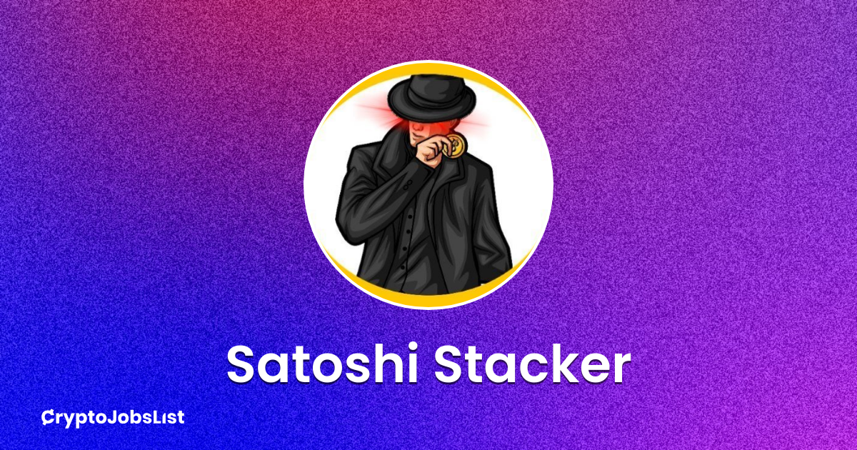 Satoshi Stacker Jobs. Careers in Web3 | Crypto Jobs List