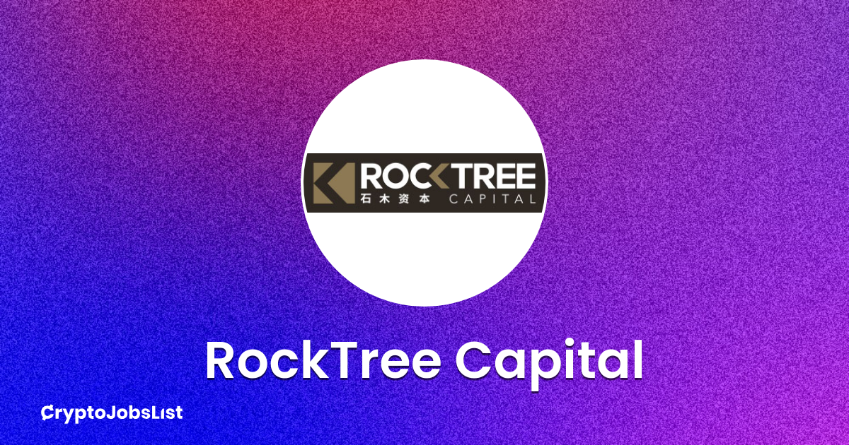 RockTree Capital Jobs & Careers. 0 web3 jobs available now. 2 closed ...